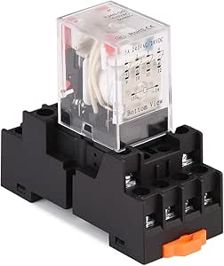 APIELE Electromagnetic power relay MY4NJ HH53P coil 4PDT 4NO + 4NC 14 pins 5A with indicator ...