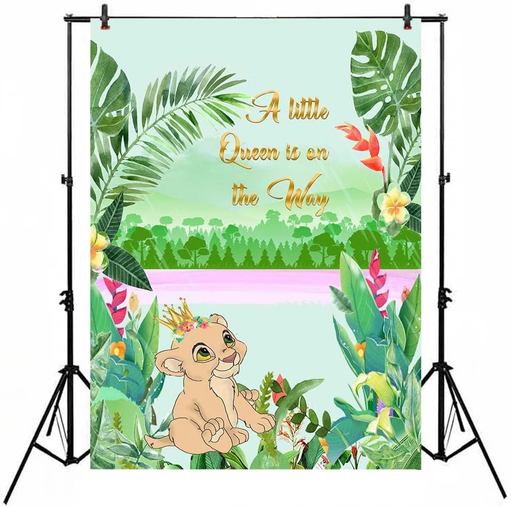 Lion King Backdrop for Baby Shower 5x3ft A Little Queen is on The Way ...