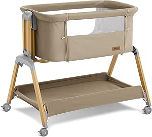 Amazon.com: Jimglo 3 in 1 Baby Bassinet, Rocking Bassinets with Comfy ...