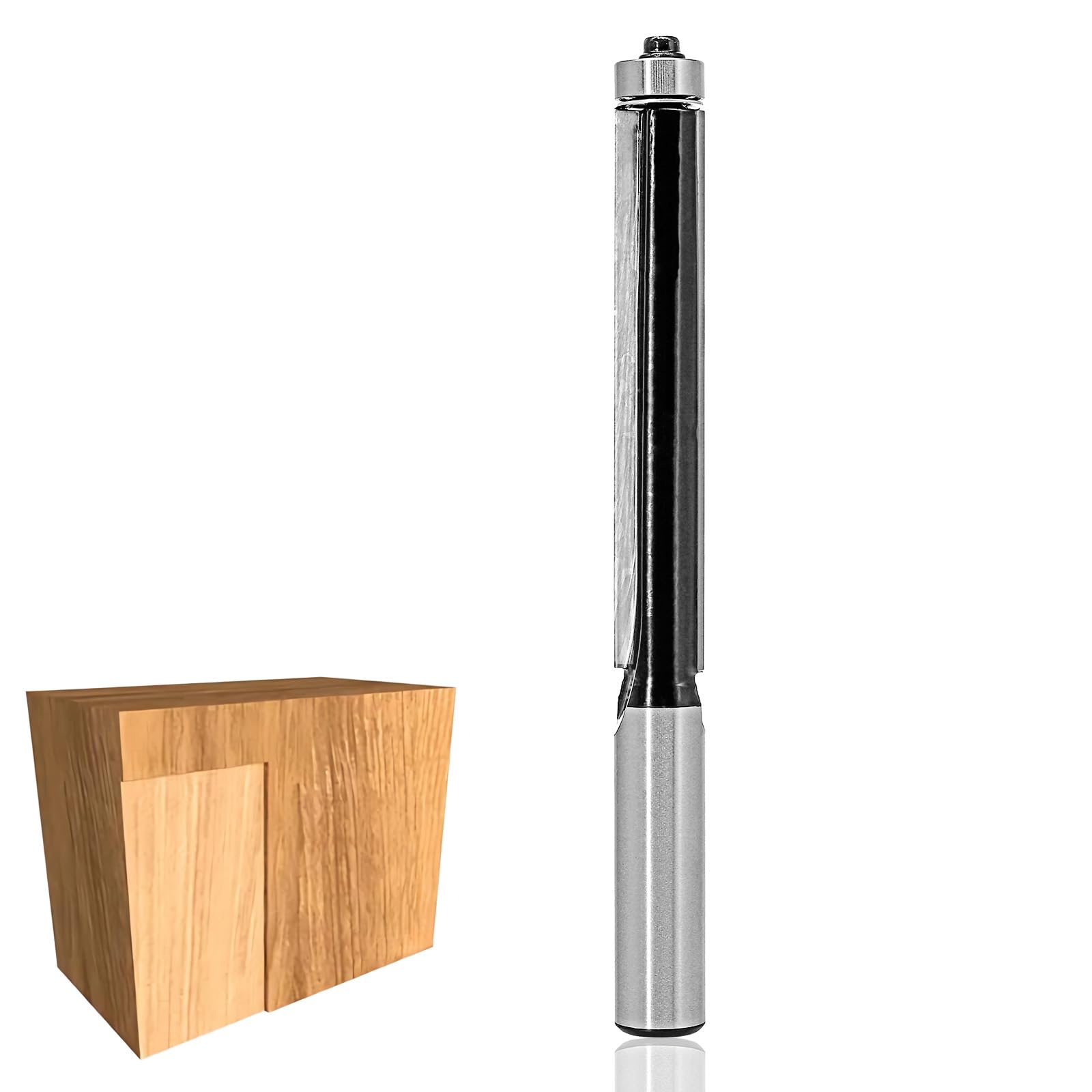Akylin Extra Long Flush Trim Router Bits 1/2 Inch Shank, 3" Cutting ...