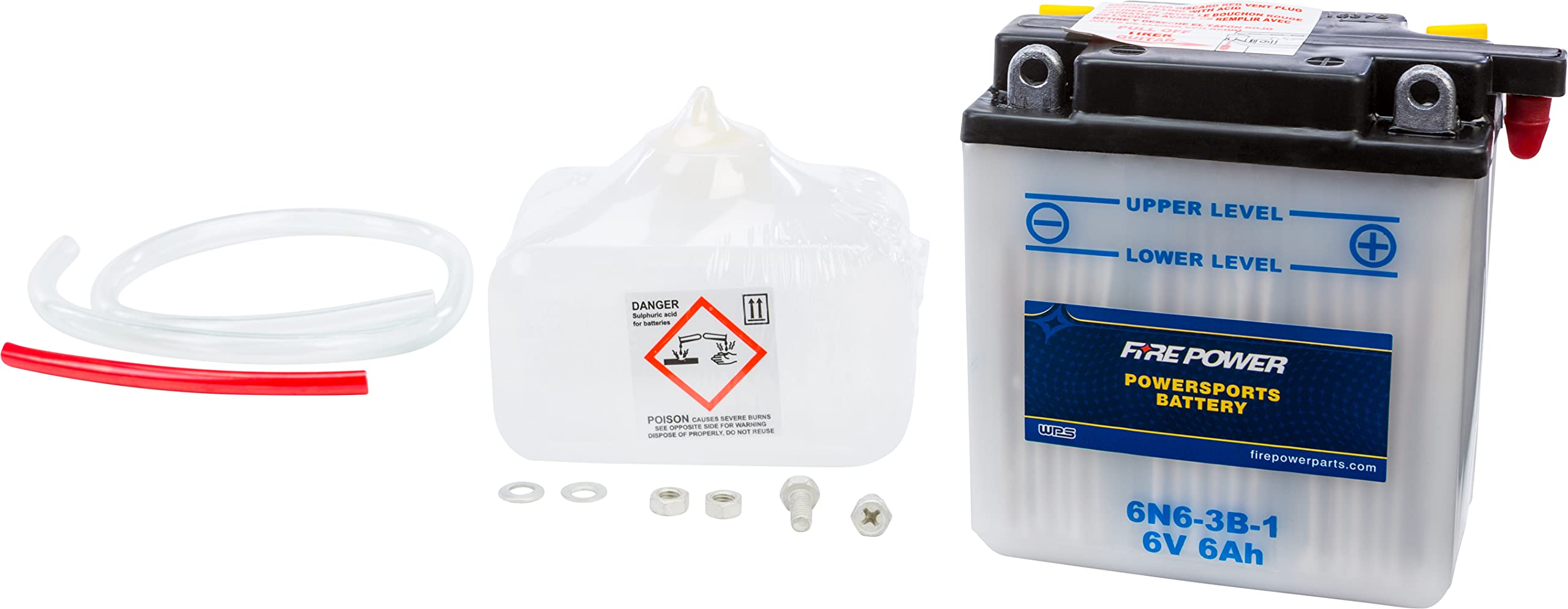 Amazon.com: WPS Western Power Sports Conventional 6V Standard Battery ...