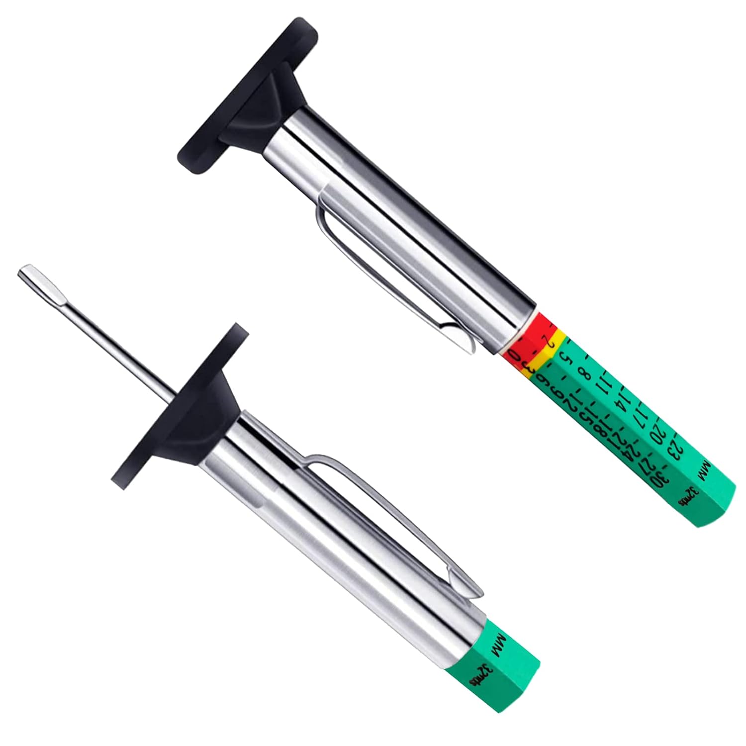 Amazon.com: GODESON Tire Tread Depth Gauge,Two-Sided Smart Color Coded ...