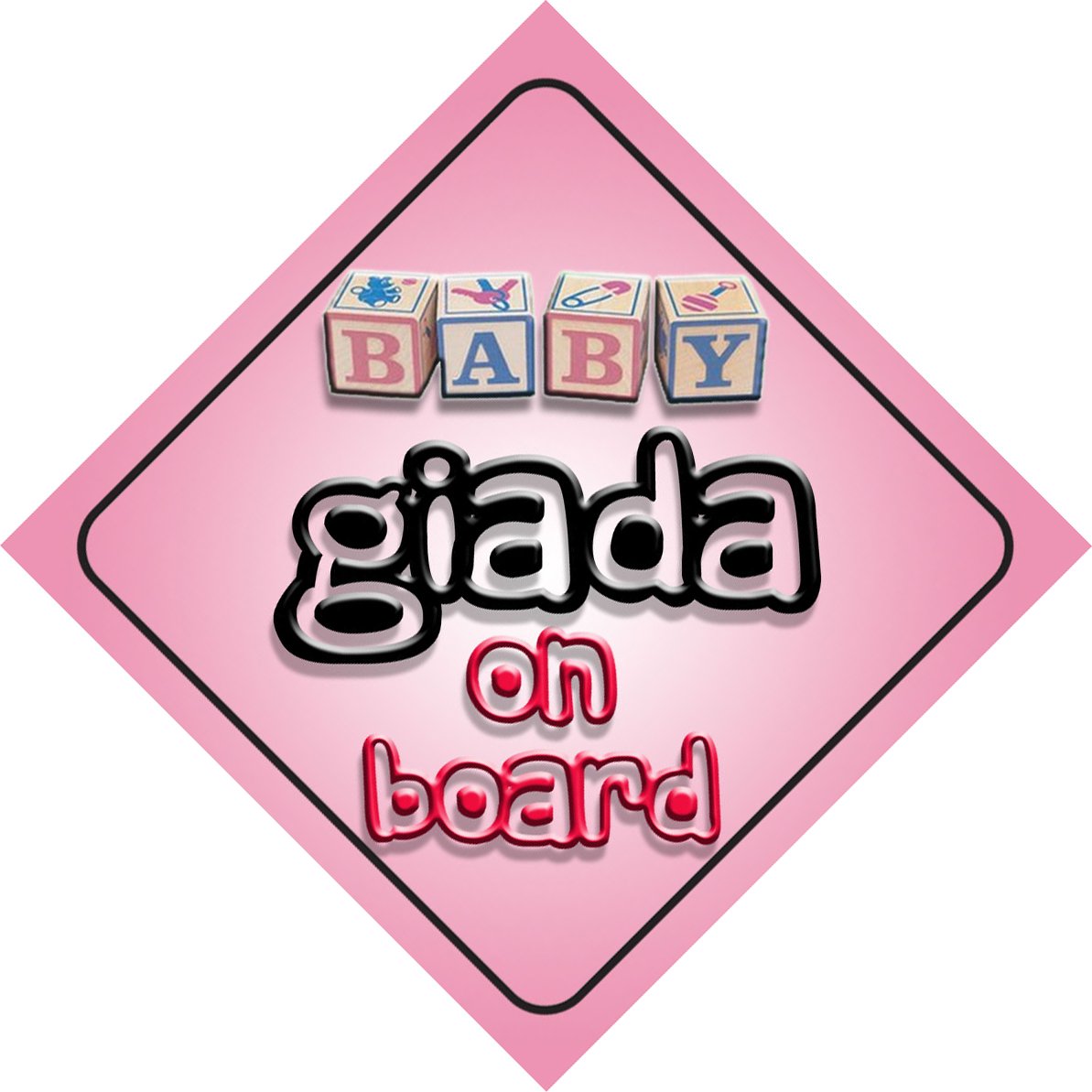 Amazon.com: Baby Girl Giada on Board Novelty car Sign Gift/Present for ...