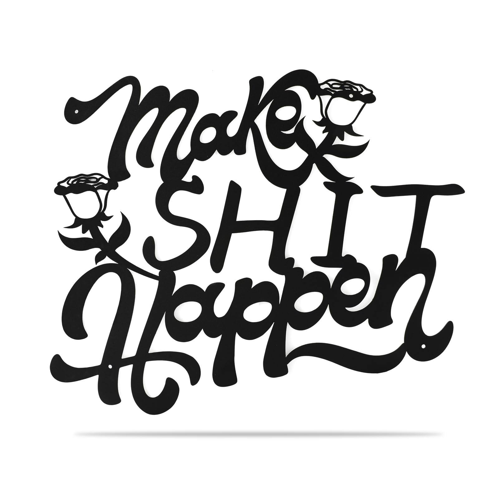 Christmas Restroom Decor Make Shit Happen Metal Wall Sign, Toilet Sign ...