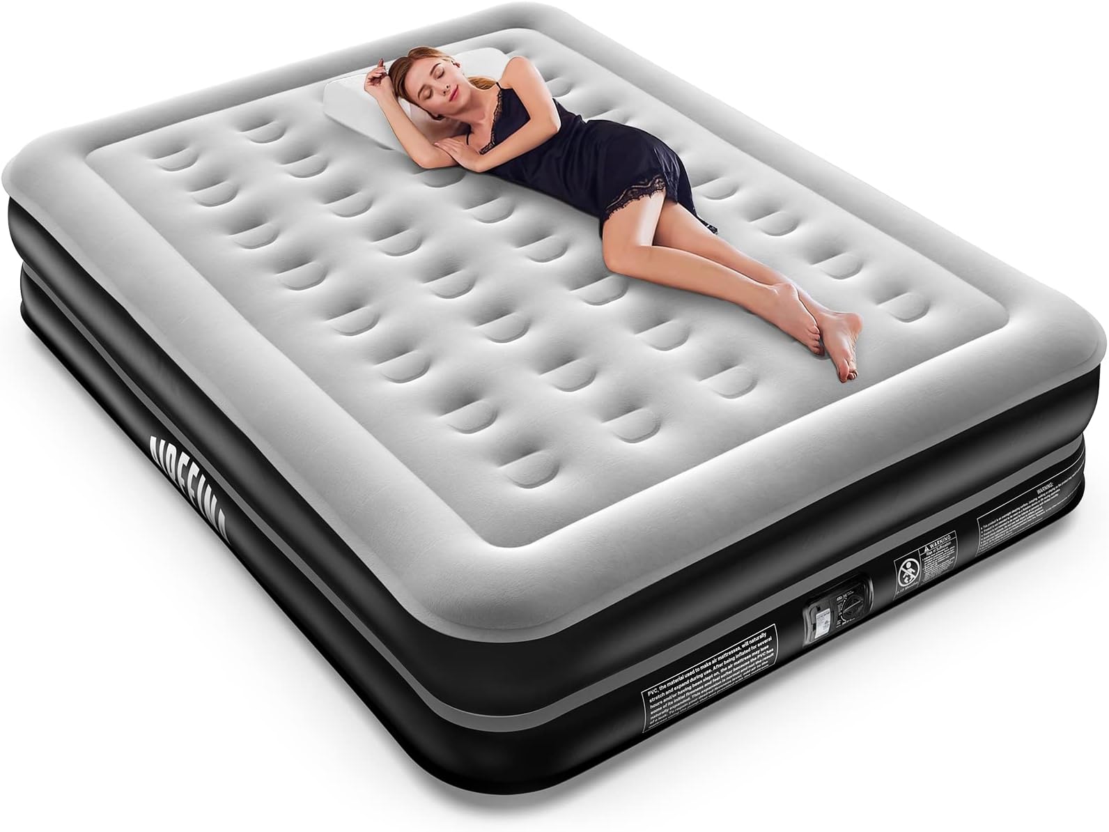 Amazon.com: Simpli Comfy Inflatable Queen Air Mattress with Built in Pump Self Inflating Blow Up ...