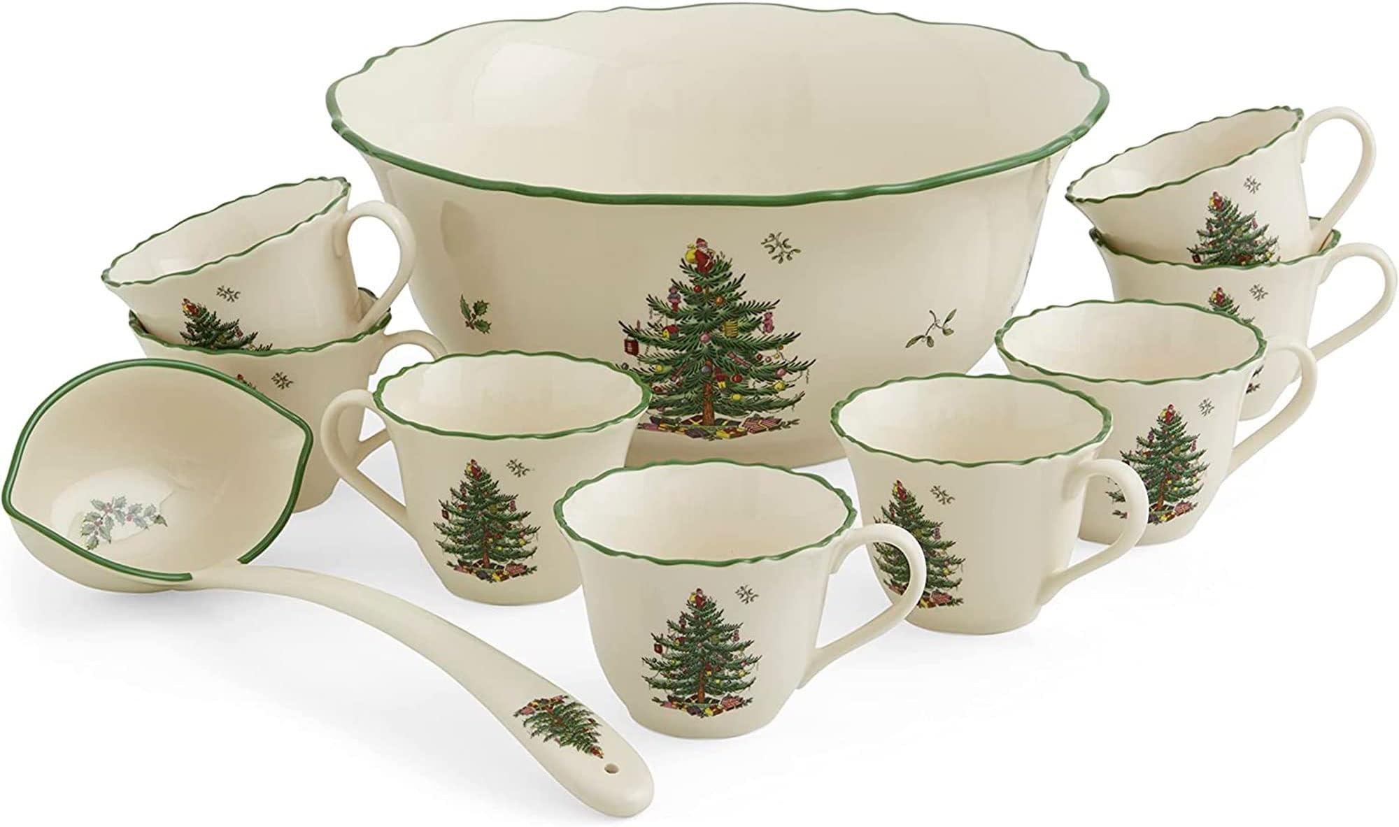 Amazon.com | Spode Christmas Tree Hexagonal Nut Bowl | 7 Inch ...