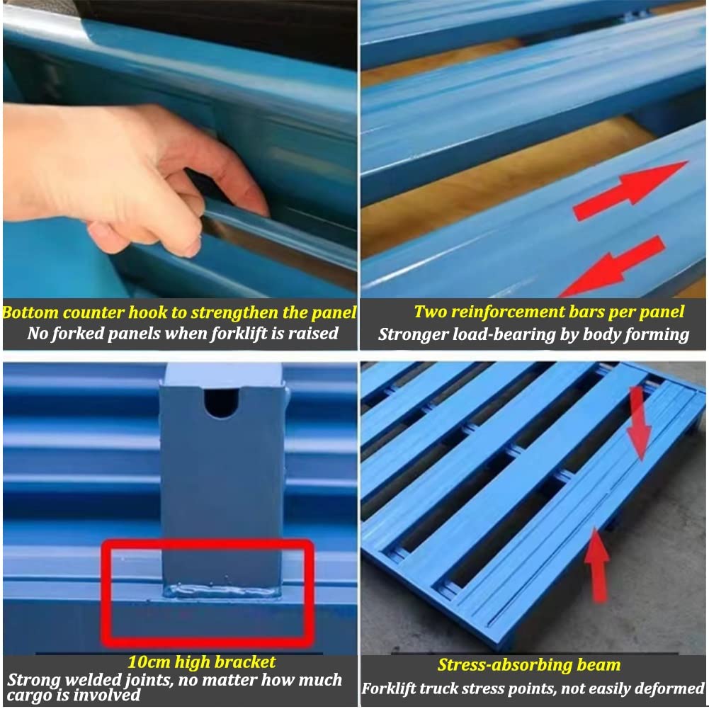 Heavy Duty Metal Pallets OEM Industrial Warehouse Forklift Storage
