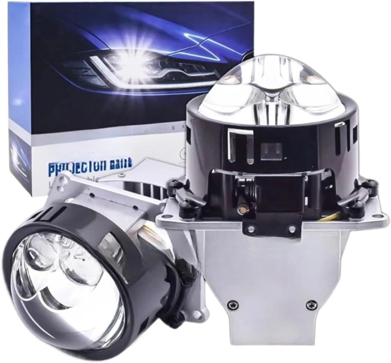 3 Inch 65W 30000LM Bi LED Projector Lenses Hyperboloid For Headlights ...