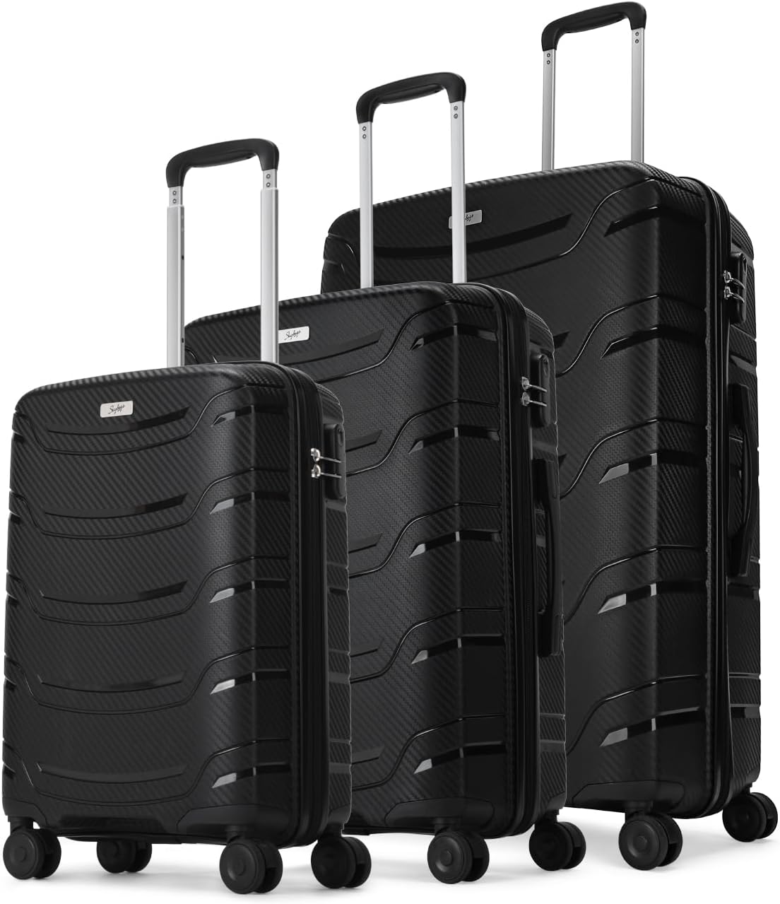 Buy VIP Cosmos Black 32 Cm Trolley Bags Set Of 3 | Polypropylene Number ...