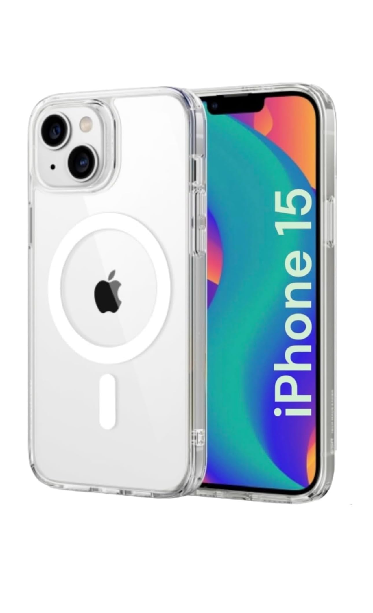 Amazon.com: AKUNIQUE Magnetic Clear Case for iPhone 15 [6.1" Wireless ...