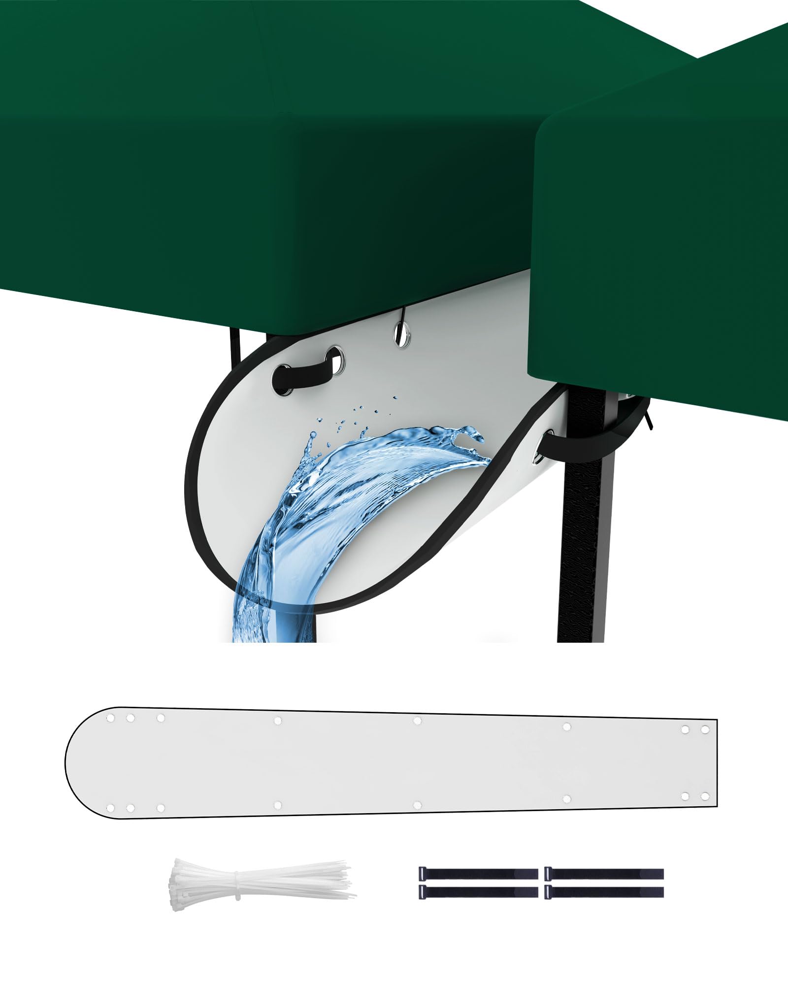 Amazon.com: Roselush 2 Pcs 10 Foot Canopy Rain Gutter for Pop Up Canopy ...