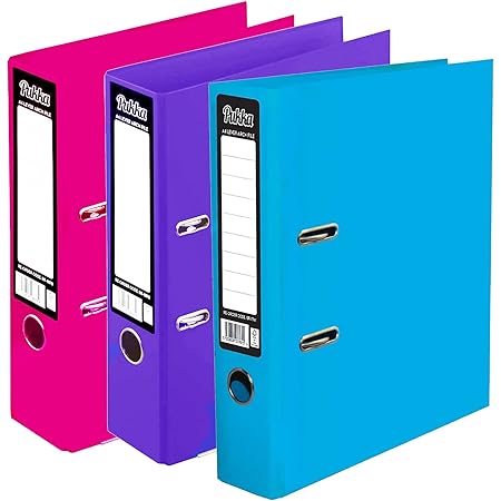 Pukka Pads 3 x Pukka A4 Glossy 2-Ring Lever Arch Files School Work ...