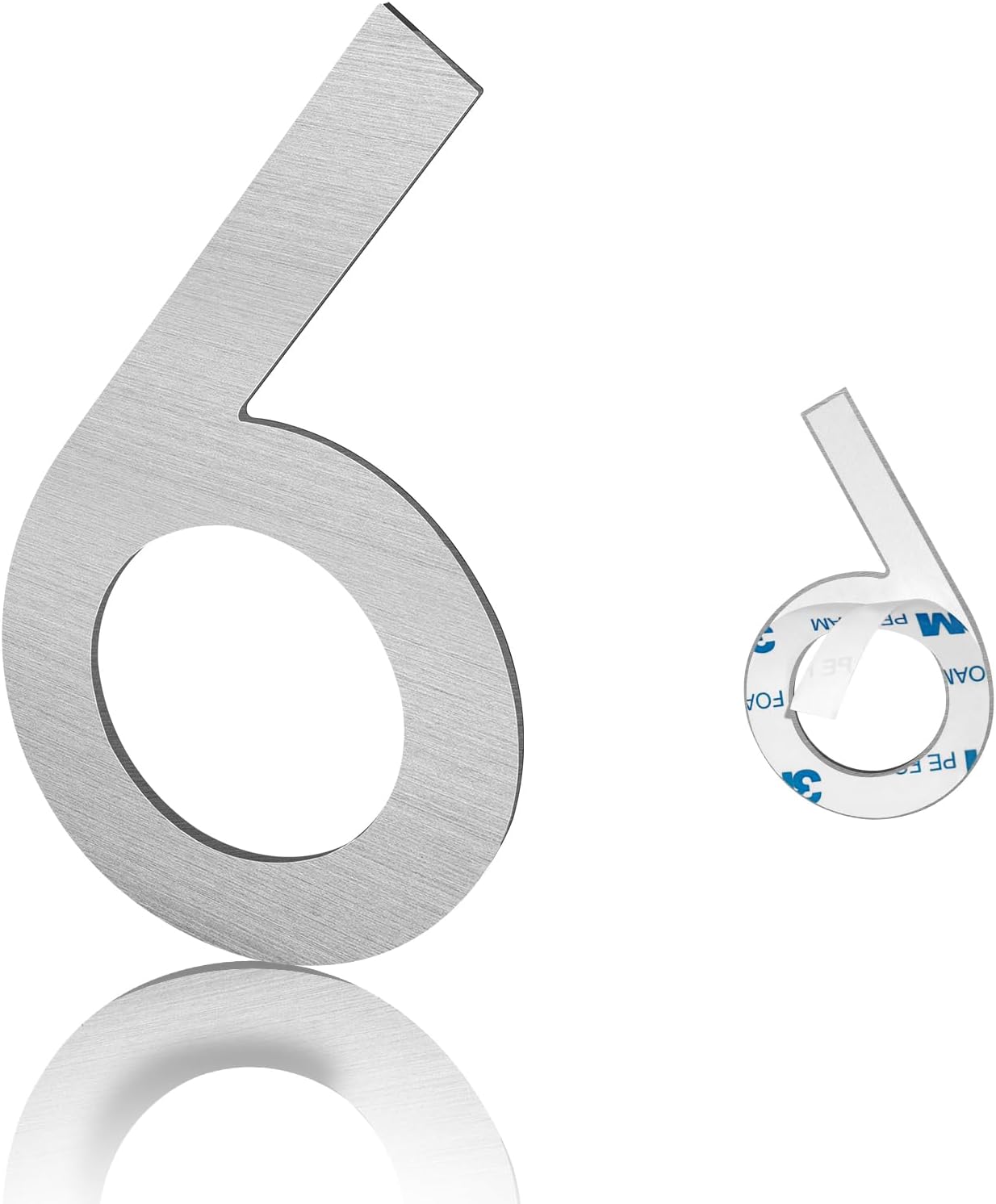 Amazon.com: 3 Inch Modern House Numbers, Brushed Silver Mailbox Number ...