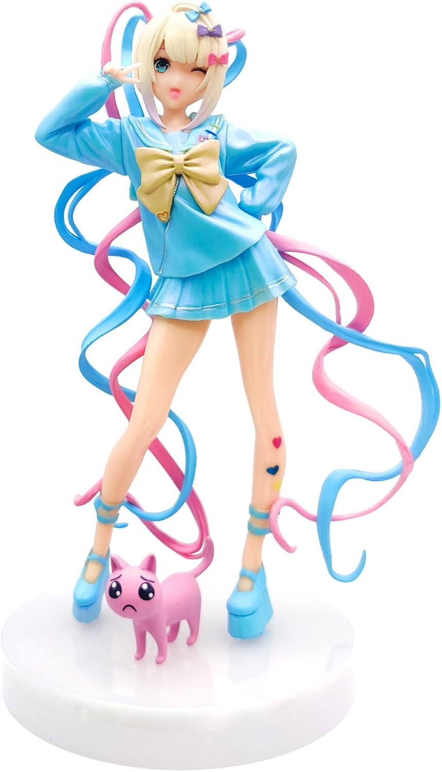 Amazon.com: BGVEI Cute Anime Figure Girl Kawaii Figurine Statue Model ...