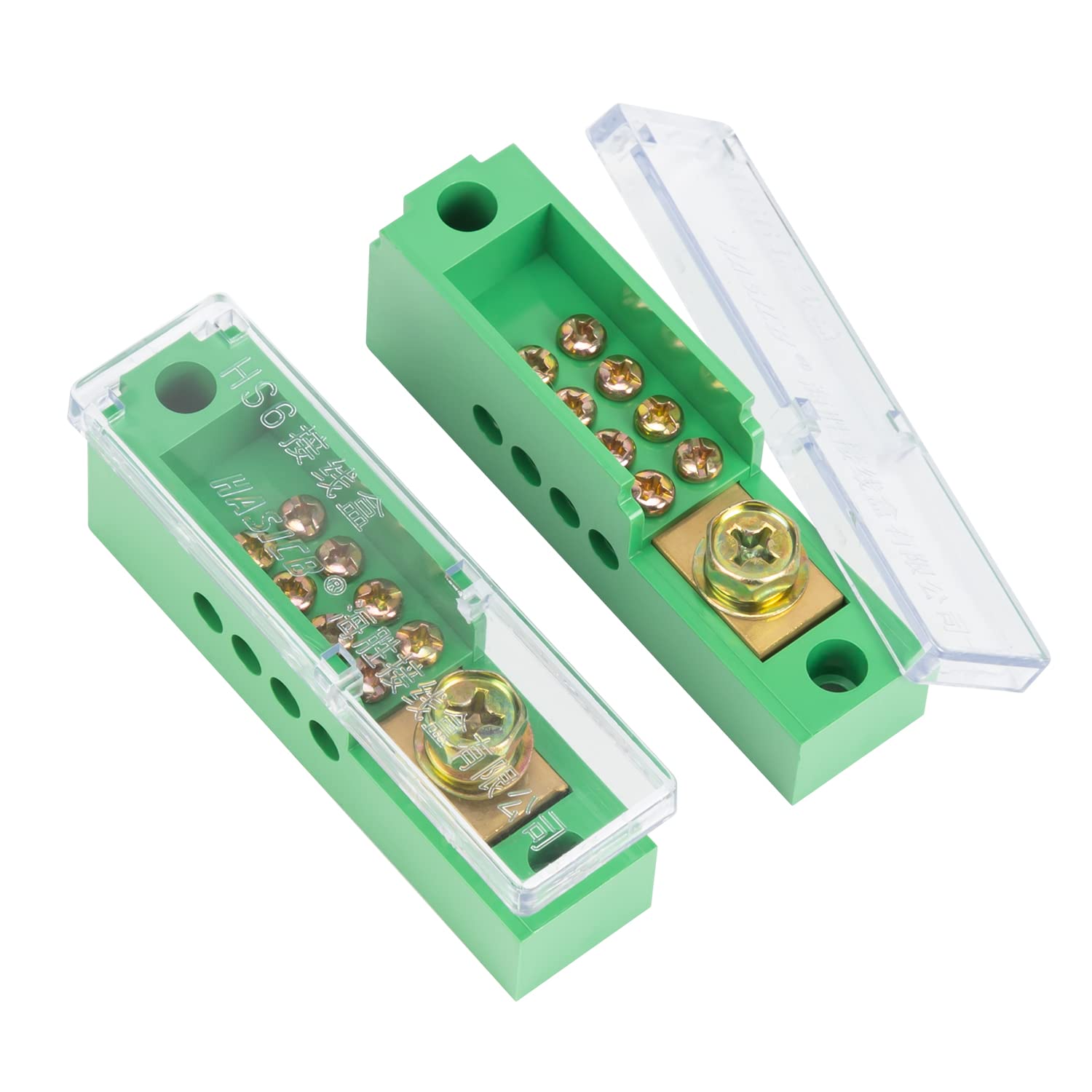 Busbar Terminal Blocks（2-Pack）| 12V-600V, 100A-360A | 1 in, 4 Out | 1 ...