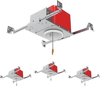 mw 4 Pack Fire Rated Recessed Light 2 Hours New Construction Housing, 4 ...
