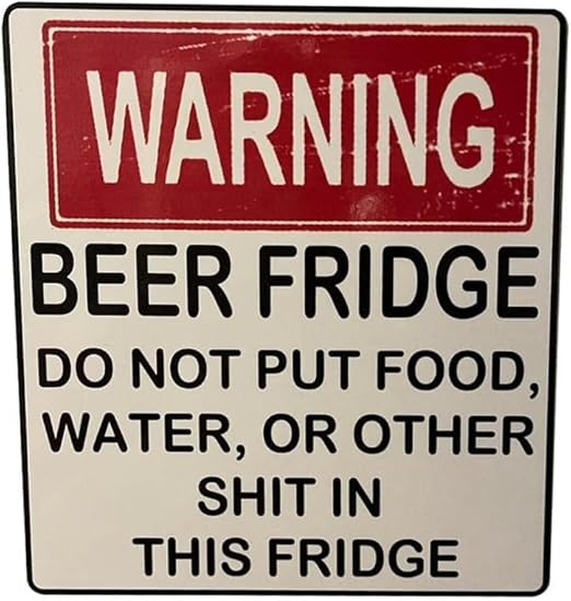 Amazon.com: Warning Beer Fridge Magnet, Funny Beer Fridge Magnet ...