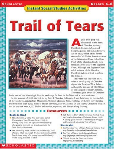 Instant Social Studies Activities: Trail of Tears: Miller, Amy ...