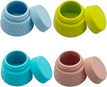 Amazon.com: Travel Size Containers Silicone Travel Cream Jars 30ML ...