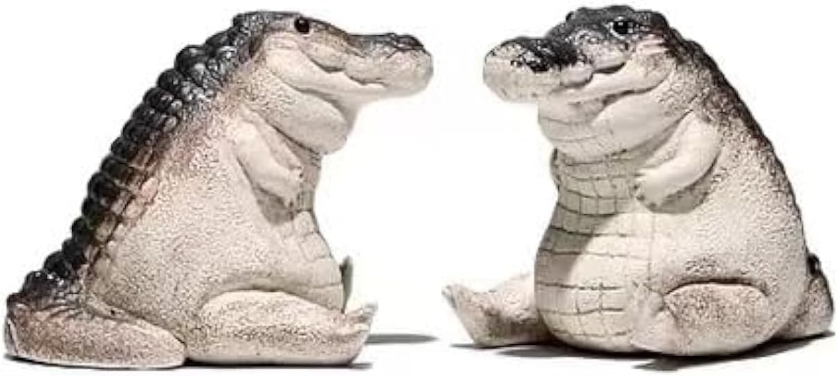 Amazon.com: 2Pcs Handmade Crocodile Figurine Tea Pet, Tea Set ...