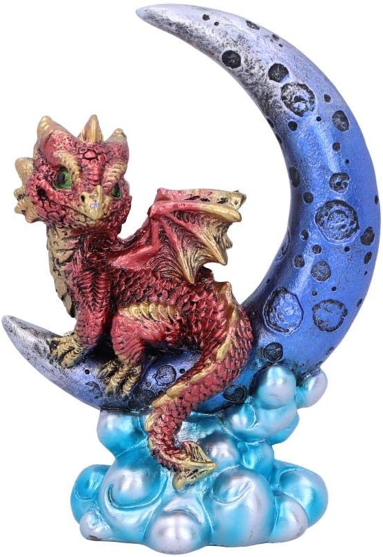 Nemesis Now Metallic Red Crescent Creature Moon Dragon Figurine ...