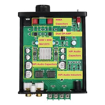 Amazon.co.jp: JINGERL MA12070デジタルオーディオパワーAMPスピーカー20W〜200WHiFiステレオアンプクラスD AUX DC15-19V: 家電＆カメラ