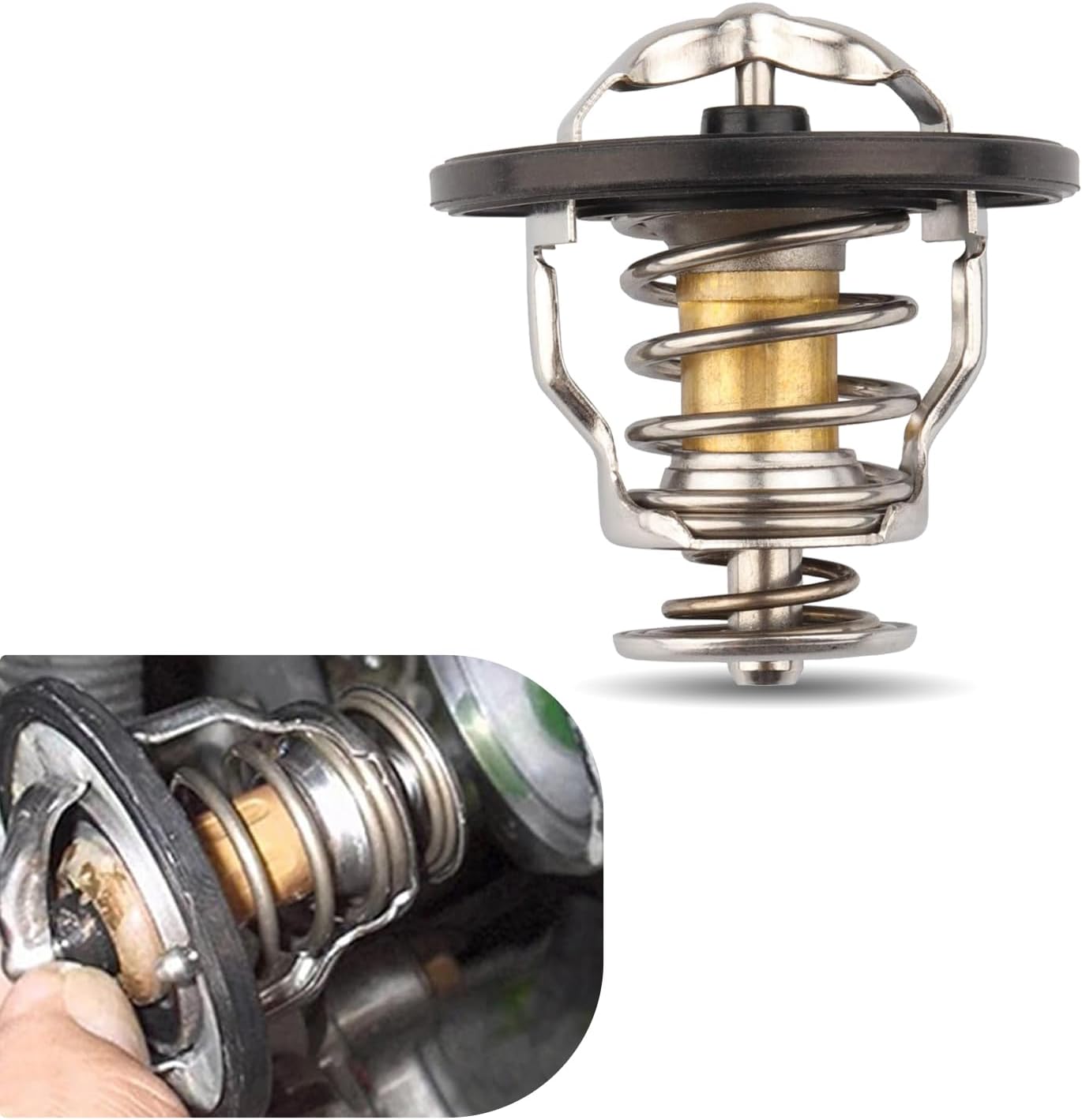 Amazon.com: UGSHY 1 PC Car Engine Thermostat, Thermostat Assembly ...