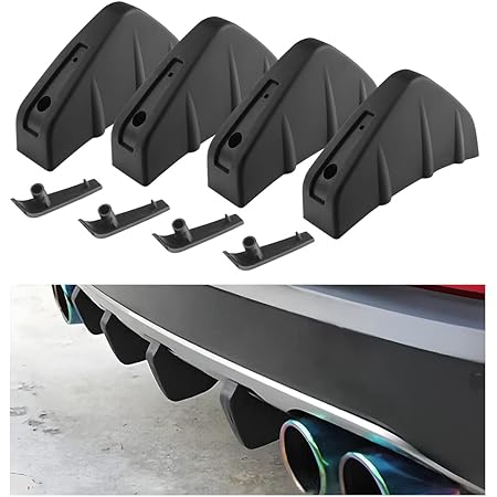 Amazon.com: 4pcs Car Rear Lower Bumper Wing Lip Diffuser, Anti-Crash ...