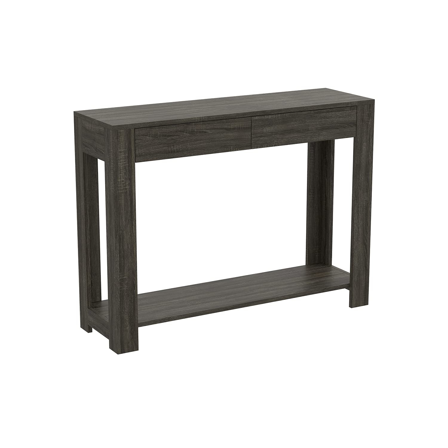 Safdie & Co. - Gray Console Table with 2 Drawers, Wood Hallway Table ...