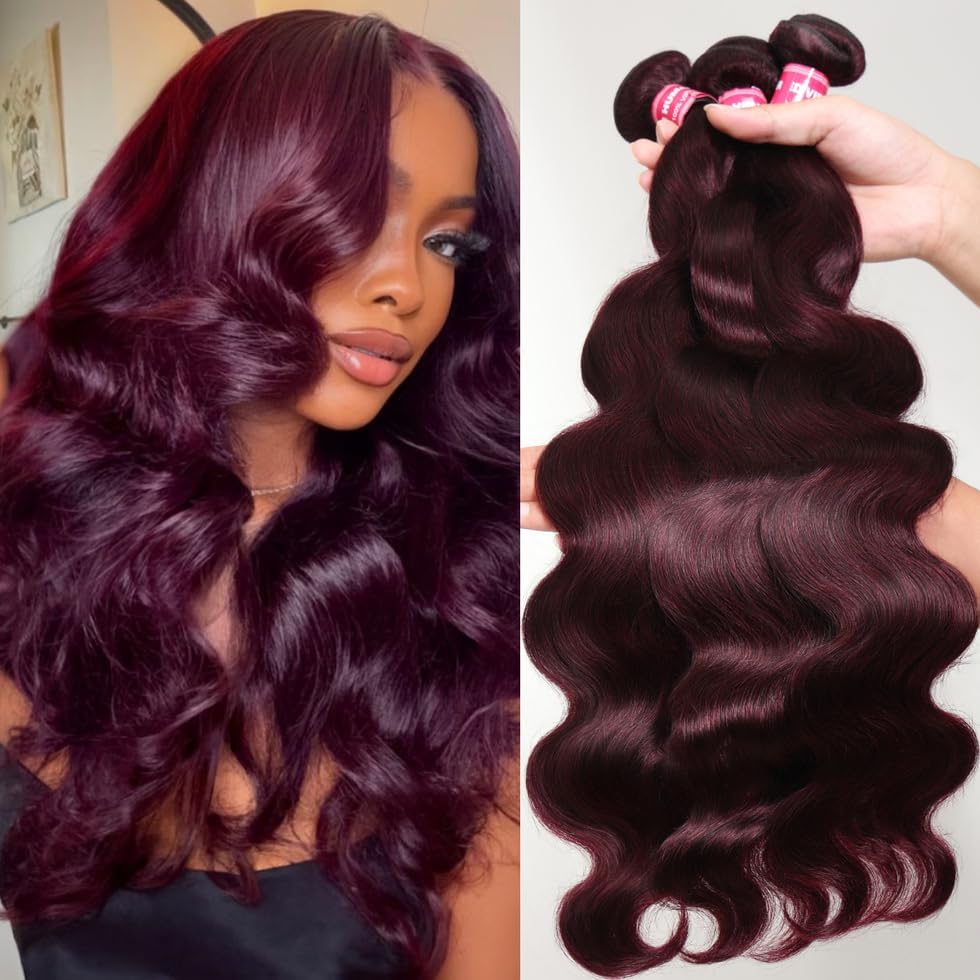 Amazon.com : UNICE 12A Human Hair Bundles 12 14 16 inch Body Wave ...