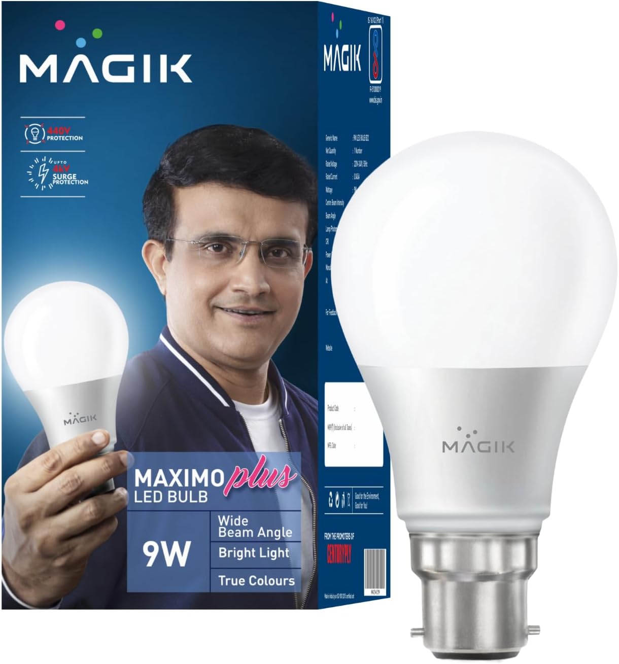 Buy EcoLink 9-Watt Base B22 LED Bulb (Cool White,Pack of 2) Online at ...