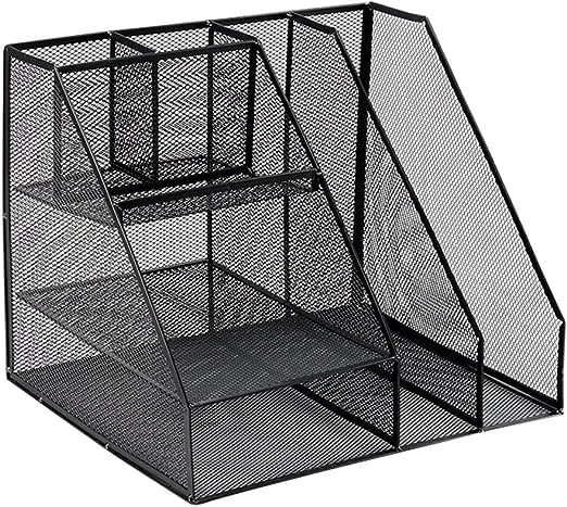 Bellveen Mesh 7-Trays Metal Stationary Storage Stand for Office Desk ...