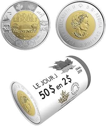 Canadian Coin Rolls: $2.00 2019 "D-Day" (Non-Coloured) RCM Special ...