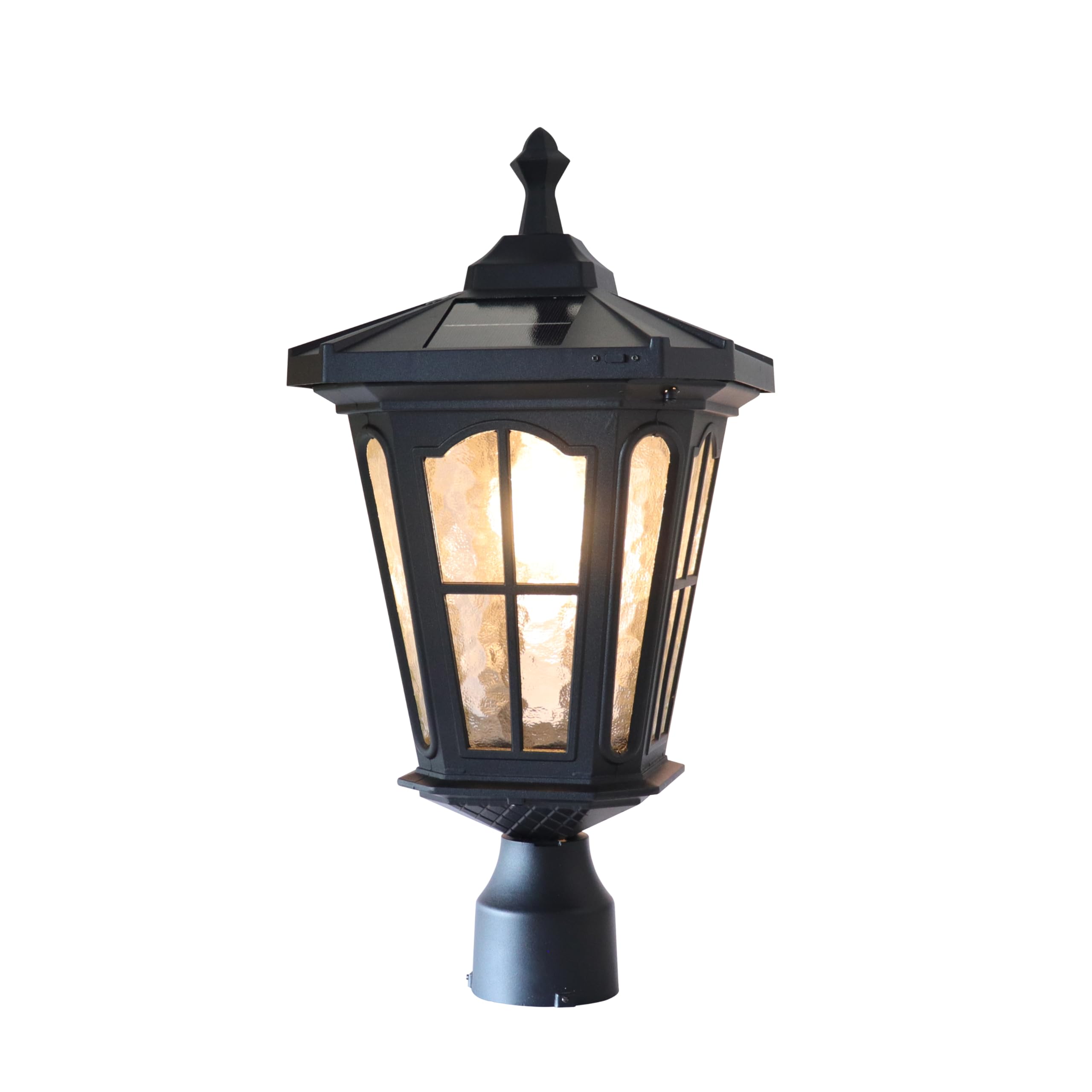 Octagon Lamp Post Outside Lighting Tapered Light Pole | AL 4M Black