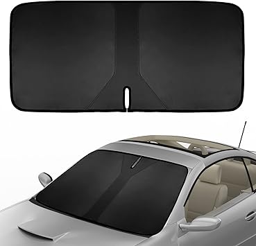 TSLBW Car Windscreen Sun Shade Double Layer UV Protector Foldable ...