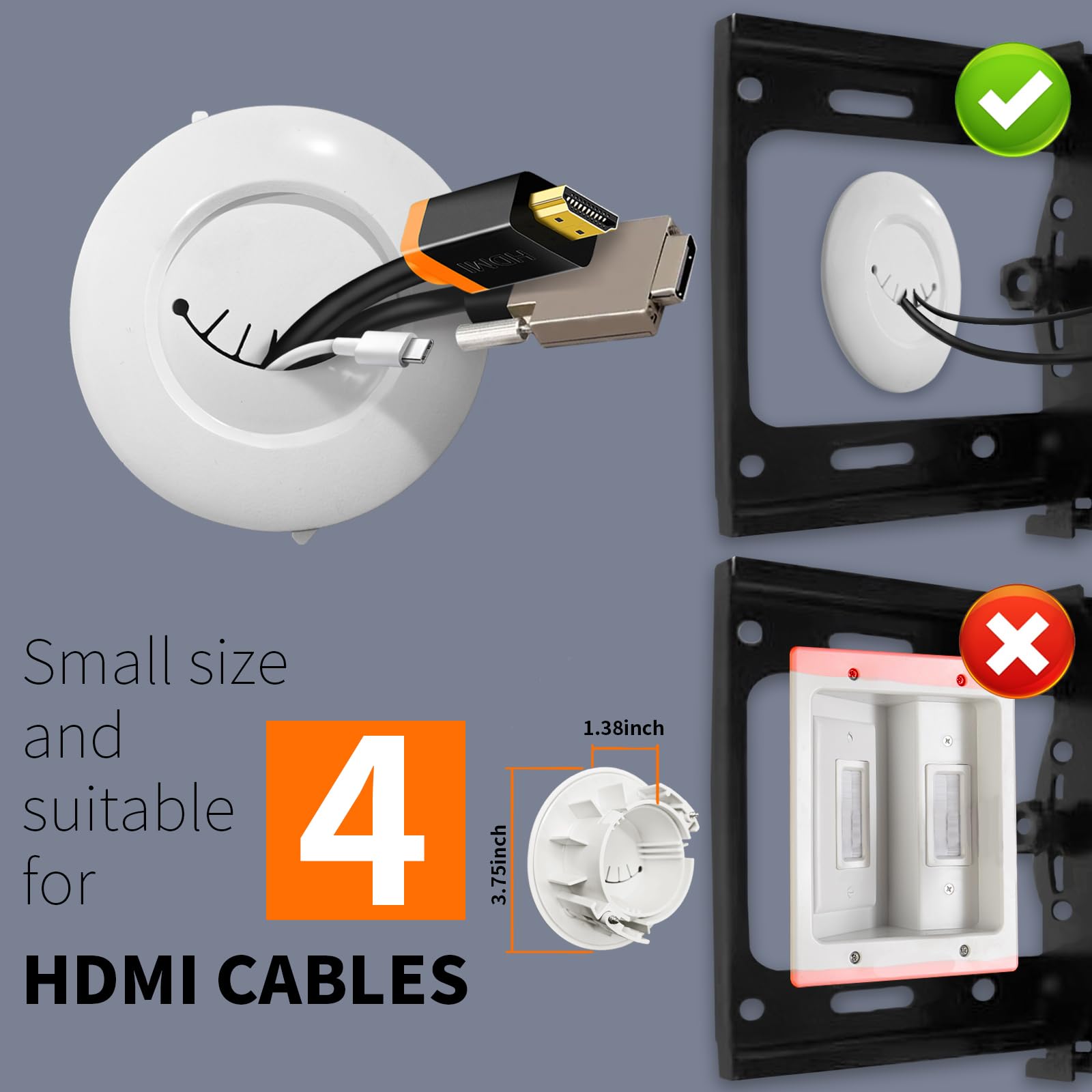 Snapklik.com : Groword 2 Pack TV Cord Hider Kit For Wall Mount,TV Cable ...