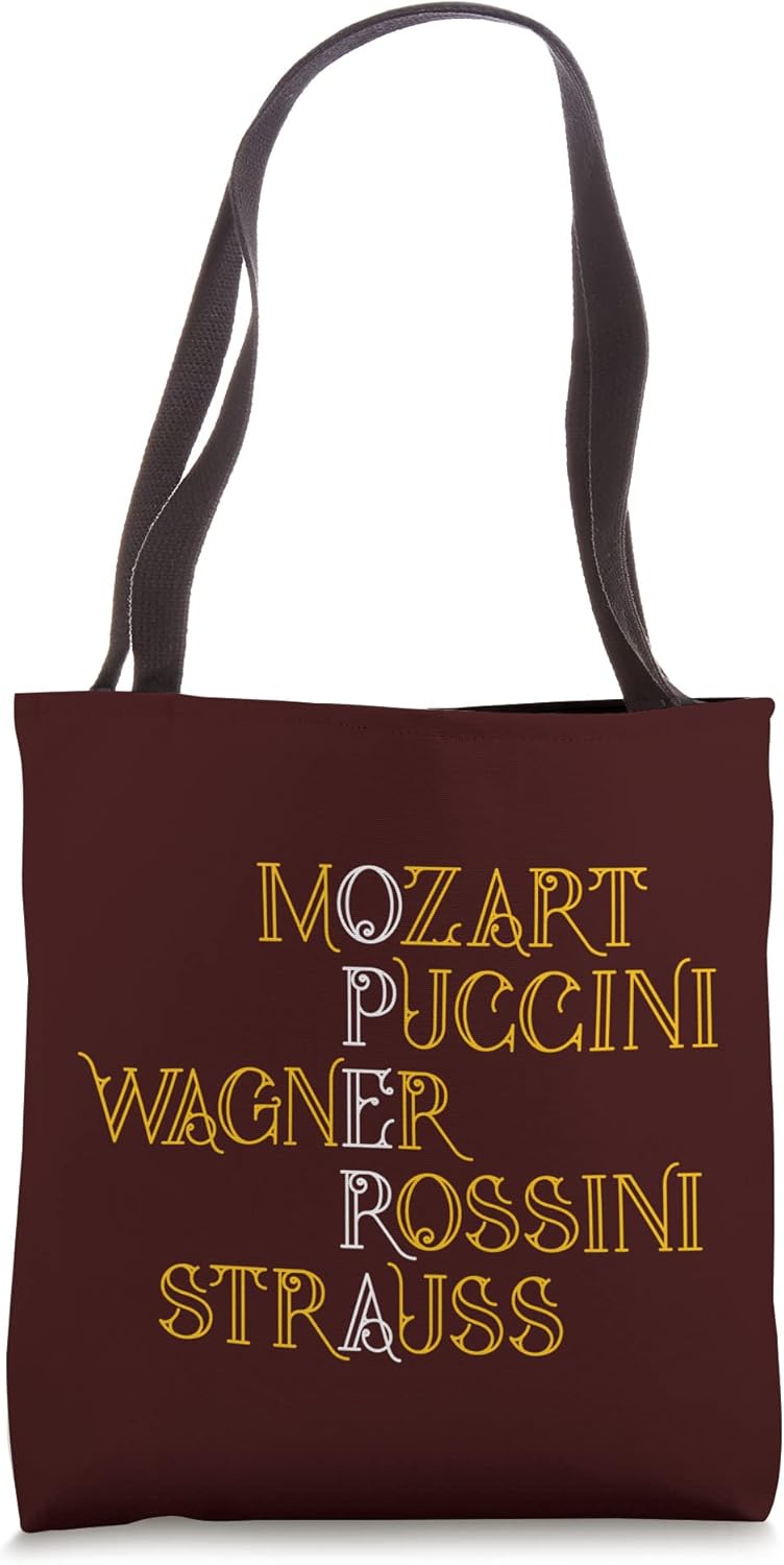 Amazon.com: Opera Lover Gear Mozart Puccini Wagner Rossini Strauss Tote ...