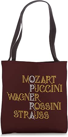 Amazon.com: Opera Lover Gear Mozart Puccini Wagner Rossini Strauss Tote ...