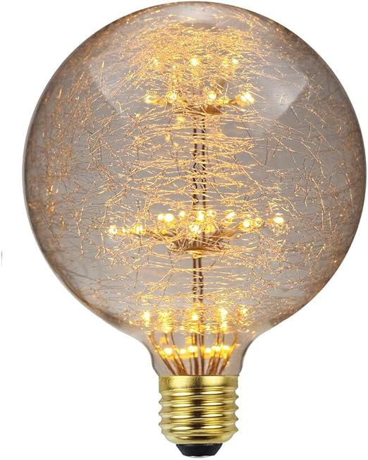 TIANFAN LED Vintage Glühbirne RGB Fiberglas Feuerwerk Glühbirne Deko ...