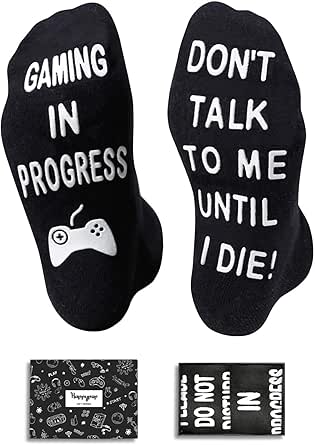 Amazon.com: Funny Gaming Gifts for Men - Gamer Socks, Video Game ...