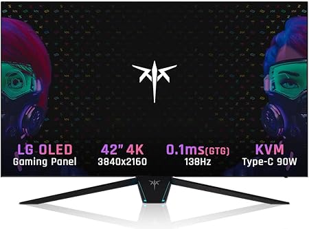 Amazon.com: KTC 42 Inch 4K OLED Gaming Monitor, 3840x2160 UHD White ...