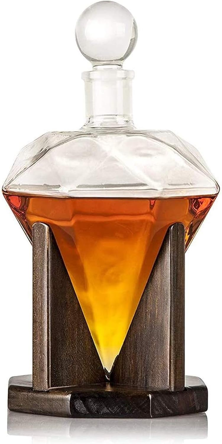 Amazon.com | Whiskey Decanter, Creative Diamond Glass Wine Decanter ...