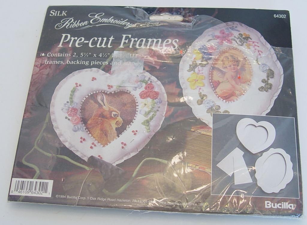 Amazon.com: Pre-Cut Frames Silk Ribbon Embroidery Craft Kit #64302 By ...