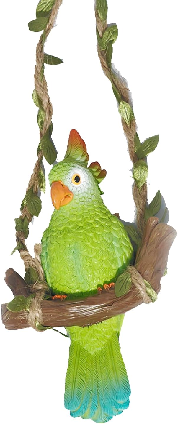 Amazon.com: BlissfulVistas Garden Decor Resin Parrot，Hanging Yard Decor ...