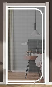 D-White Zipper Mesh Screen Door - French Door Size (W x L:70x200cm ...