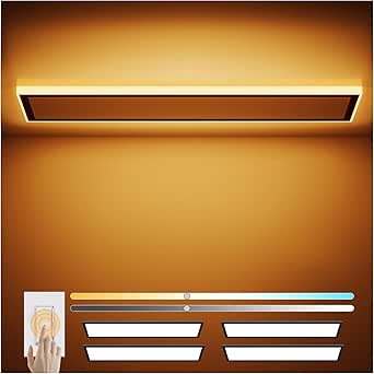 AIKVSXER 1x4 LED Flat Panel Light Surface Mount with Night Light ...