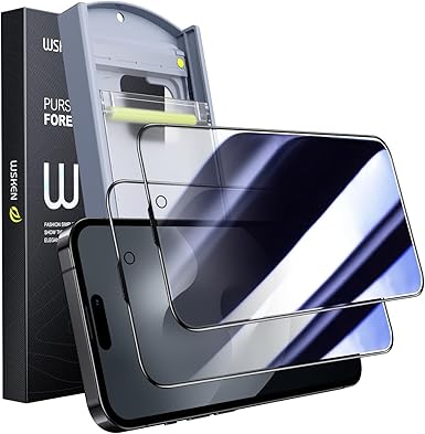 Amazon.com: WSKEN 24° Privacy Screen Protector for iPhone 15 Pro (6.1 ...
