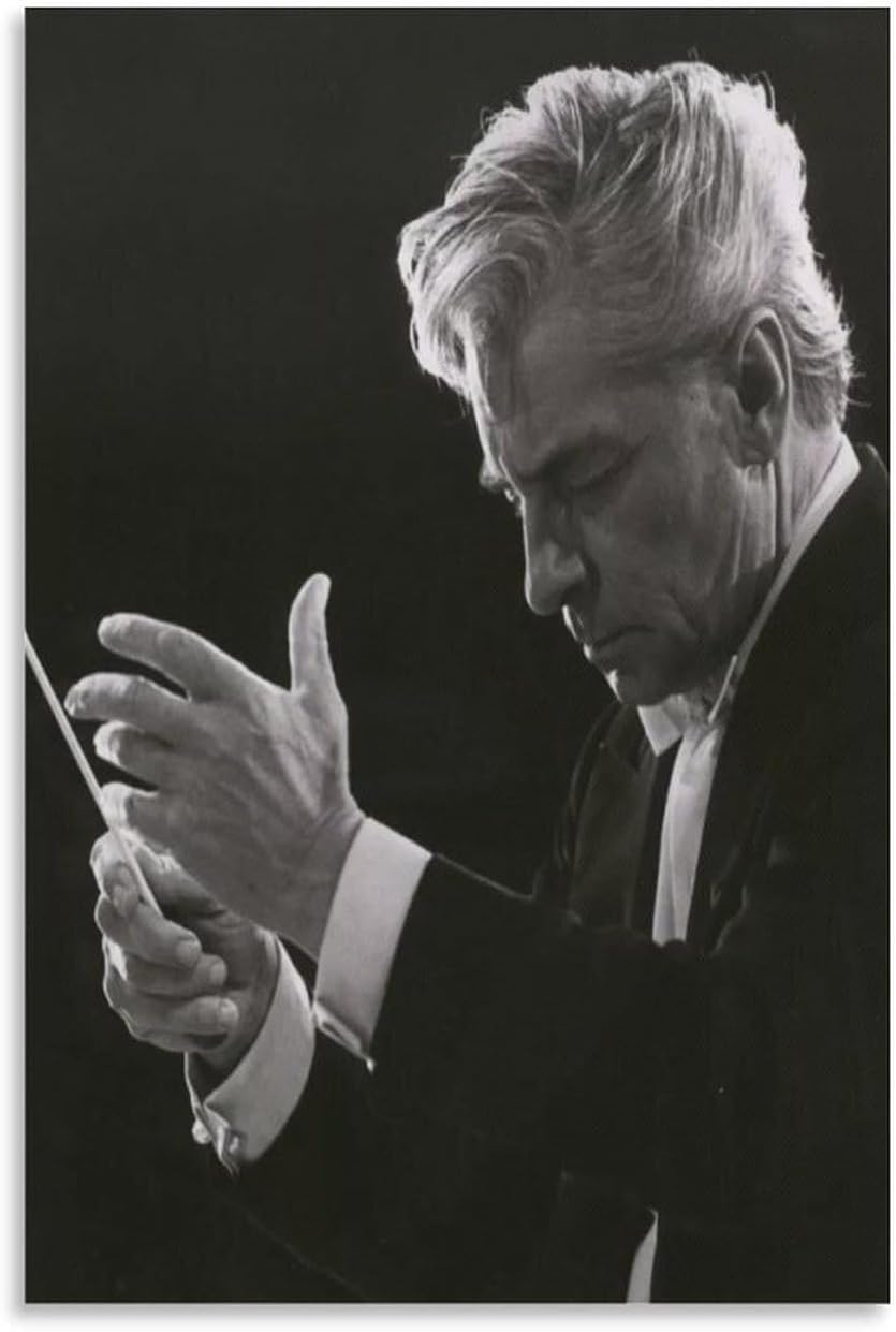 Amazon.com: Austrian Conductor Herbert Von Karajan Canvas Posters And ...