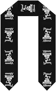 Amazon.com: Proud Pittie Mama Unisex Graduation Shawl Scarf Triangle ...