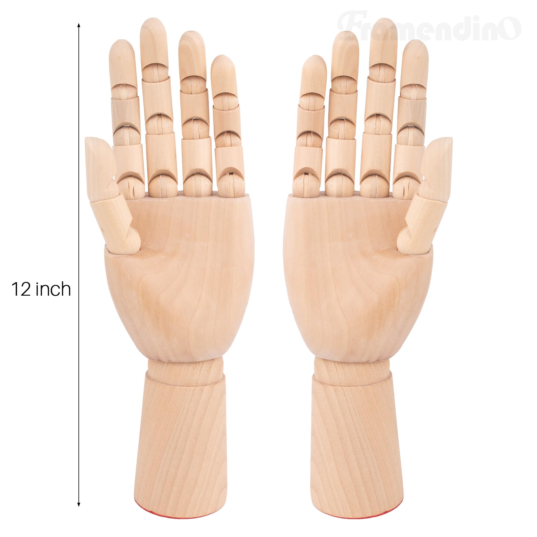 Snapklik.com : 2 Pack 12 Inch Flexible Wooden Hand Model Wood Art ...